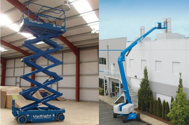 Tìm hiểu sự khác biệt giữa xe boom lift và scissor lift